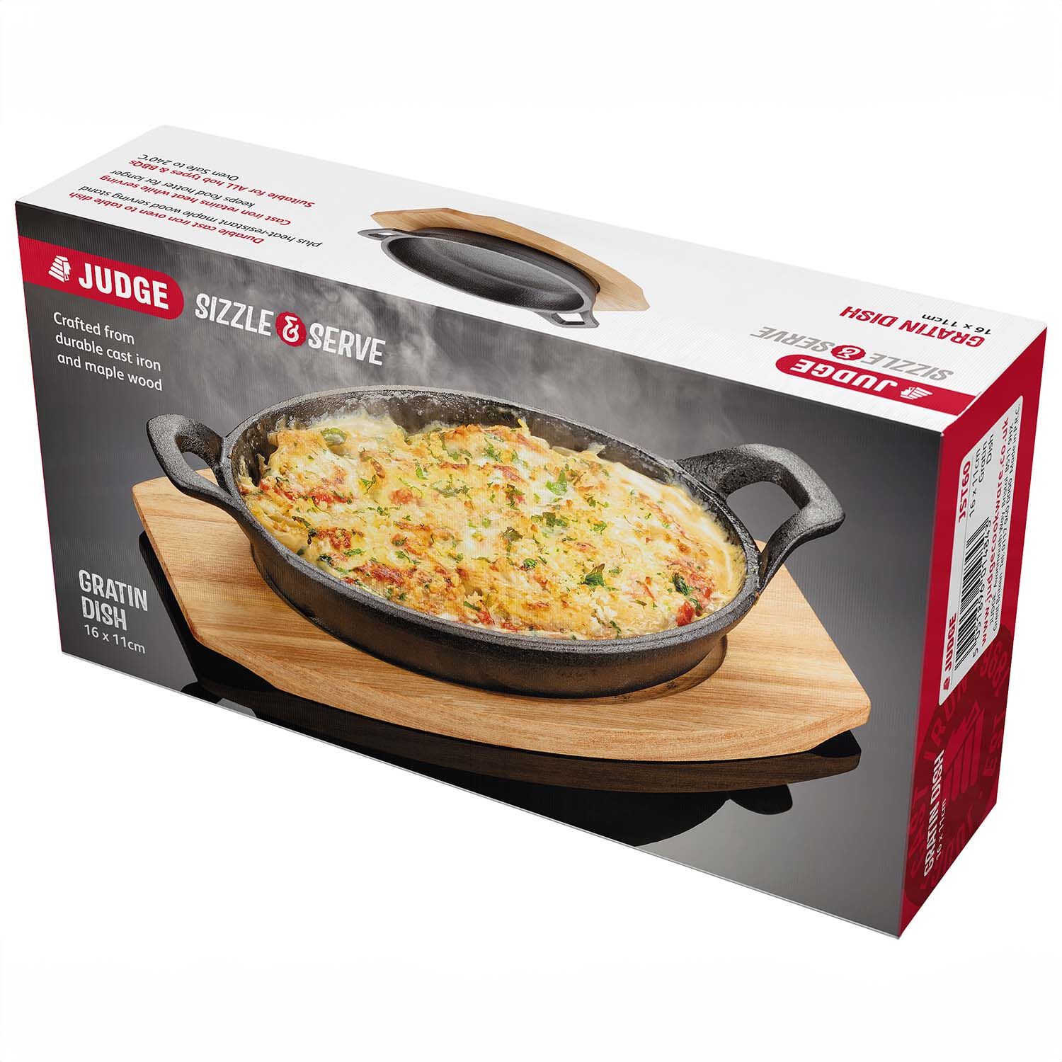 Judge Sizzle & Serve, 16cm x 11cm Gratin Dish - Home Store + More