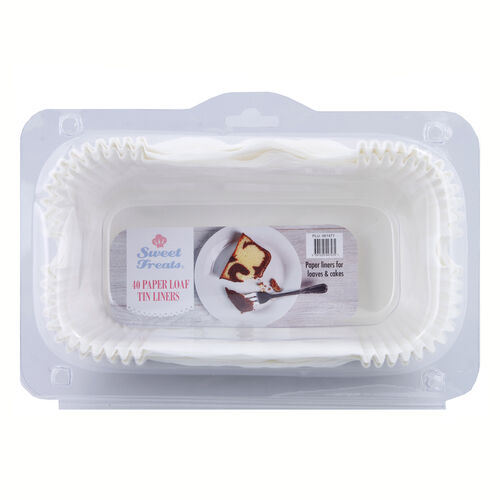 Sweet Treats Paper Loaf Tin Liners 40 Pack - Home Store + More