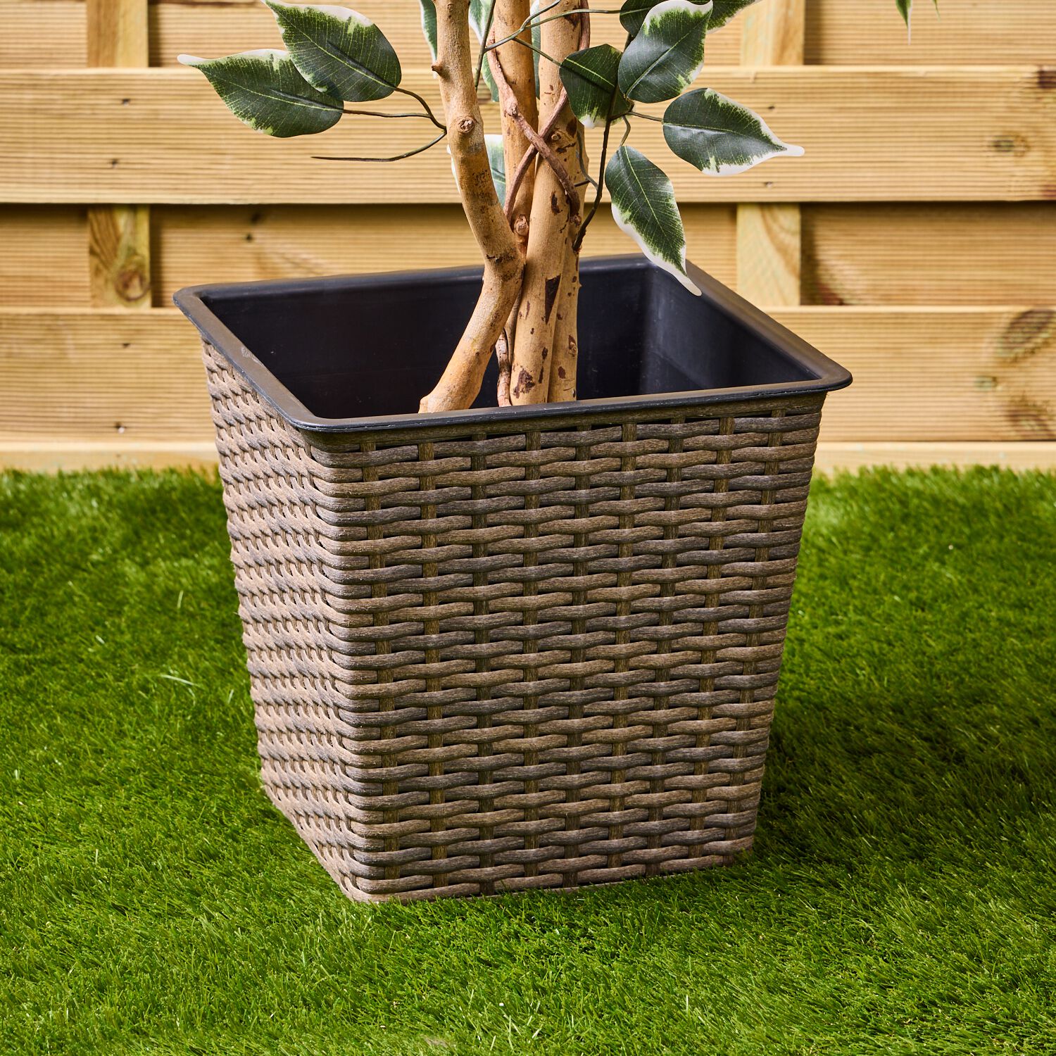 Rattan Square Plant Pot Natural - Home Store + More