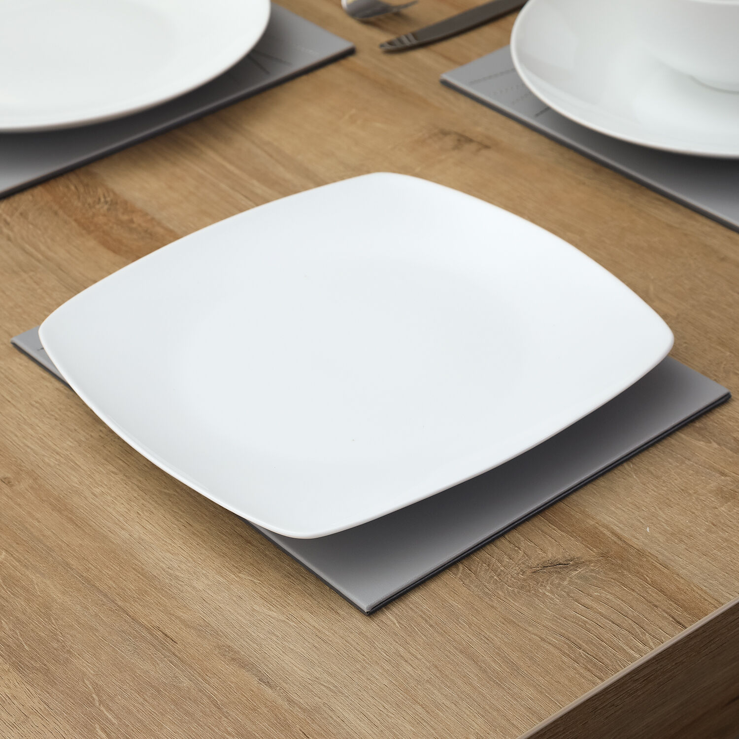 Abney & Croft White Square Dinner Plate - Home Store + More