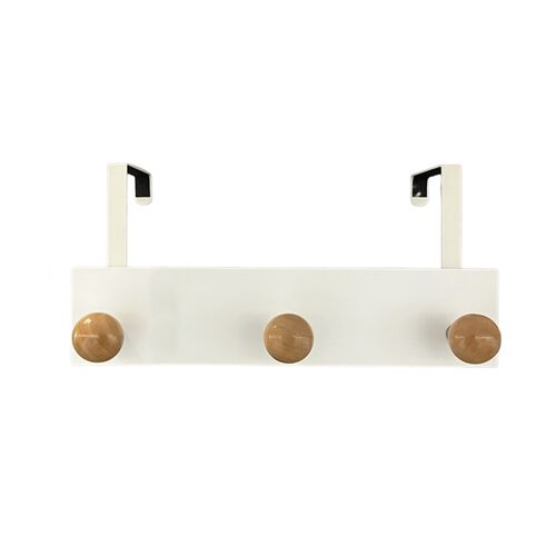 Over Door 3 Hook Wooden Hanger - Home Store + More