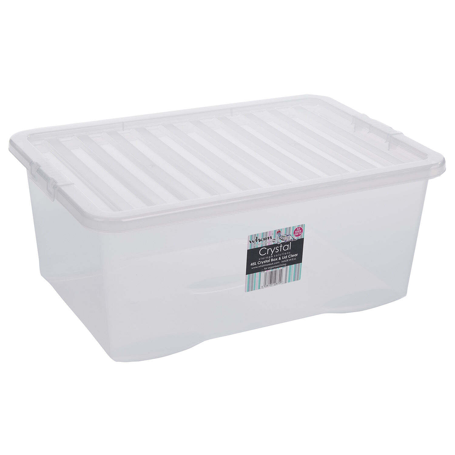 Crystal 45L Clear Storage Box Lid