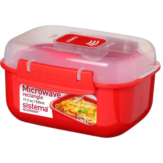 Sistema 525ml Rectangular Microwave Lunch Box - Home Store + More