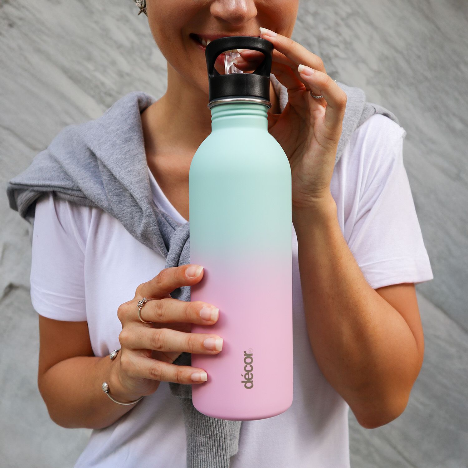 Decor Snap N Seal Ombre S/Steel Bottle 1L - Home Store + More