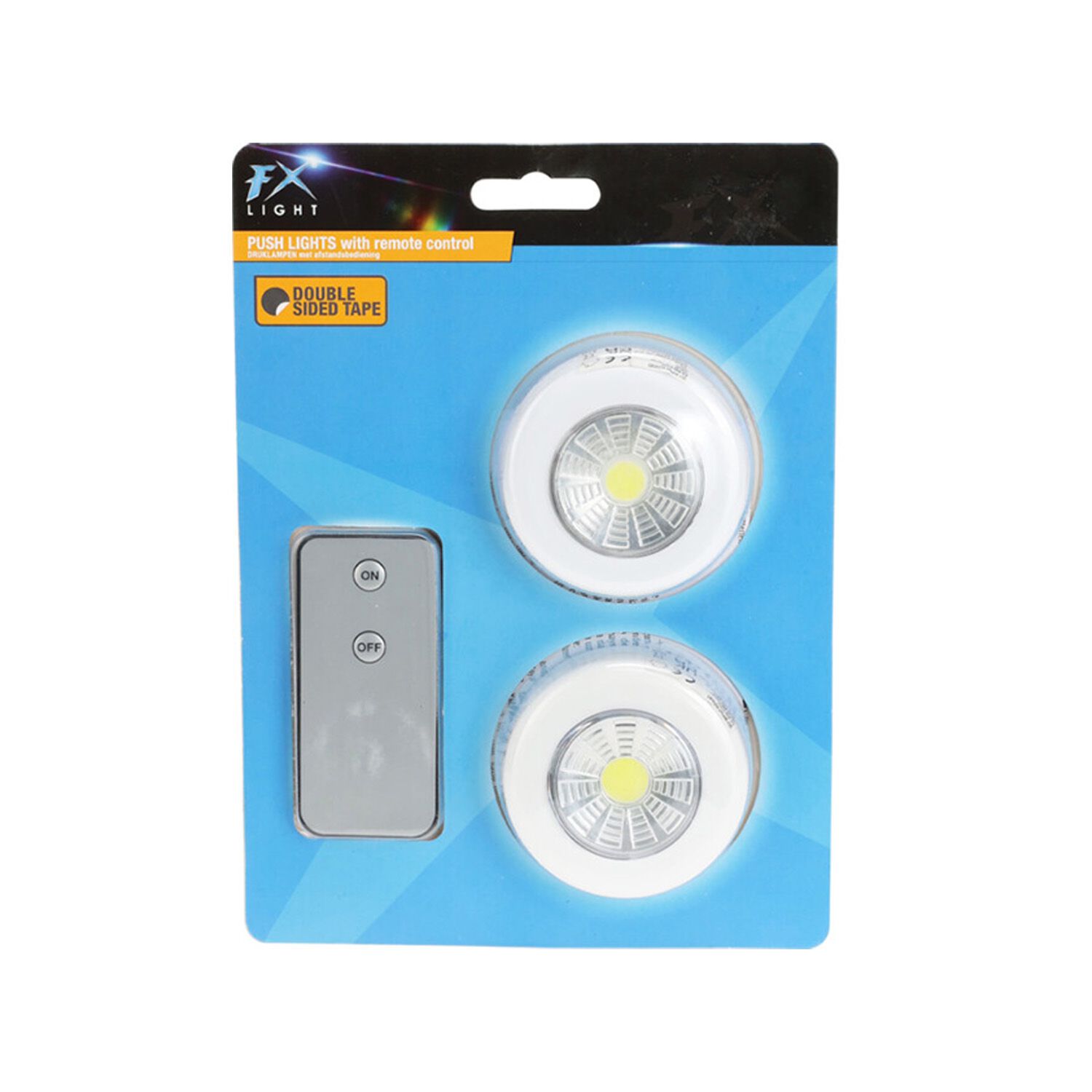 FX Light White Push Light with Remote Control 2PK - Home Store + More