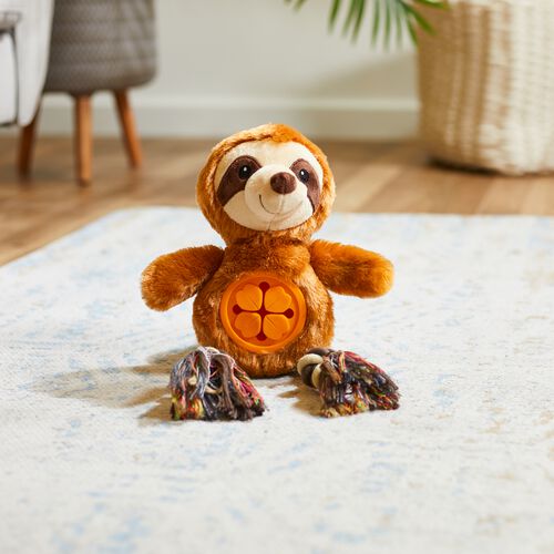 Plush Dog Interactive Treat Dispensing Toy - Sloth - Home Store + More