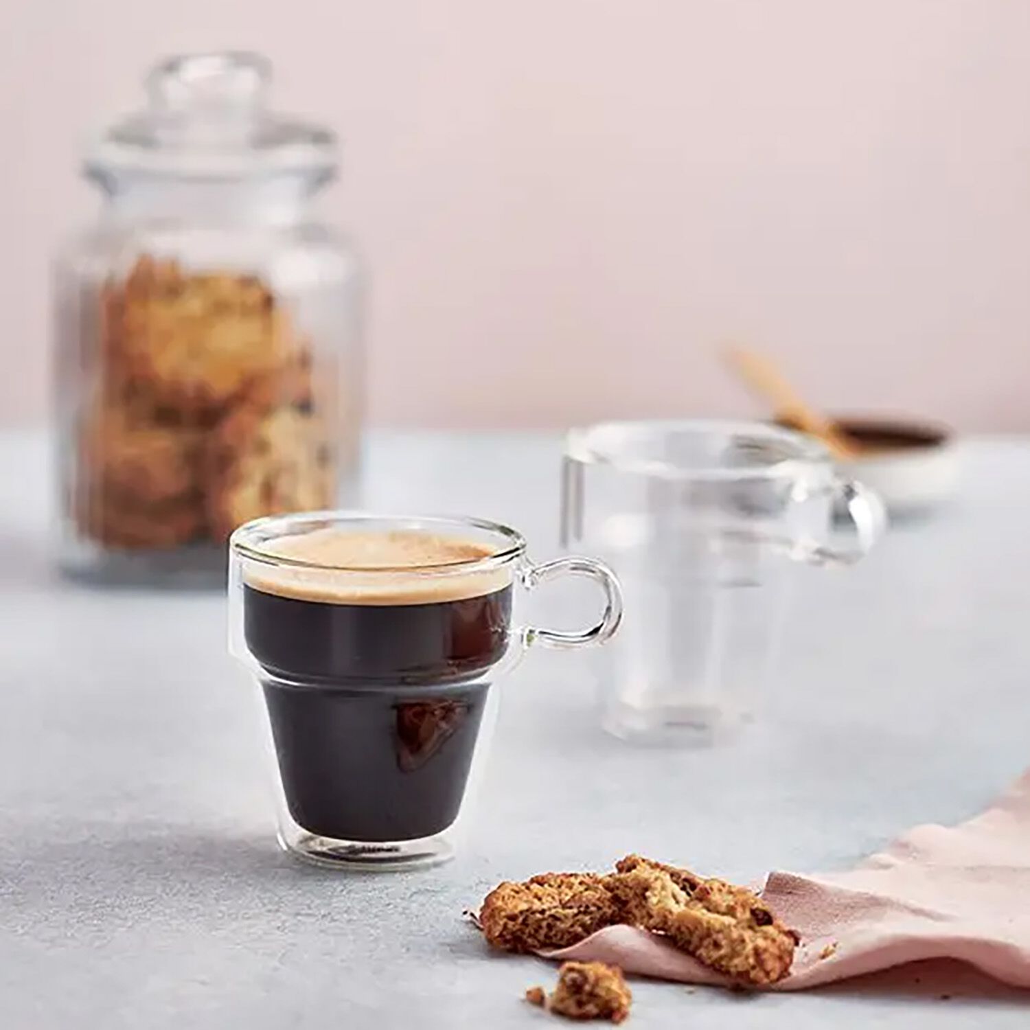 Judge 2 Double Wall Stackable Glass Coffee Cup