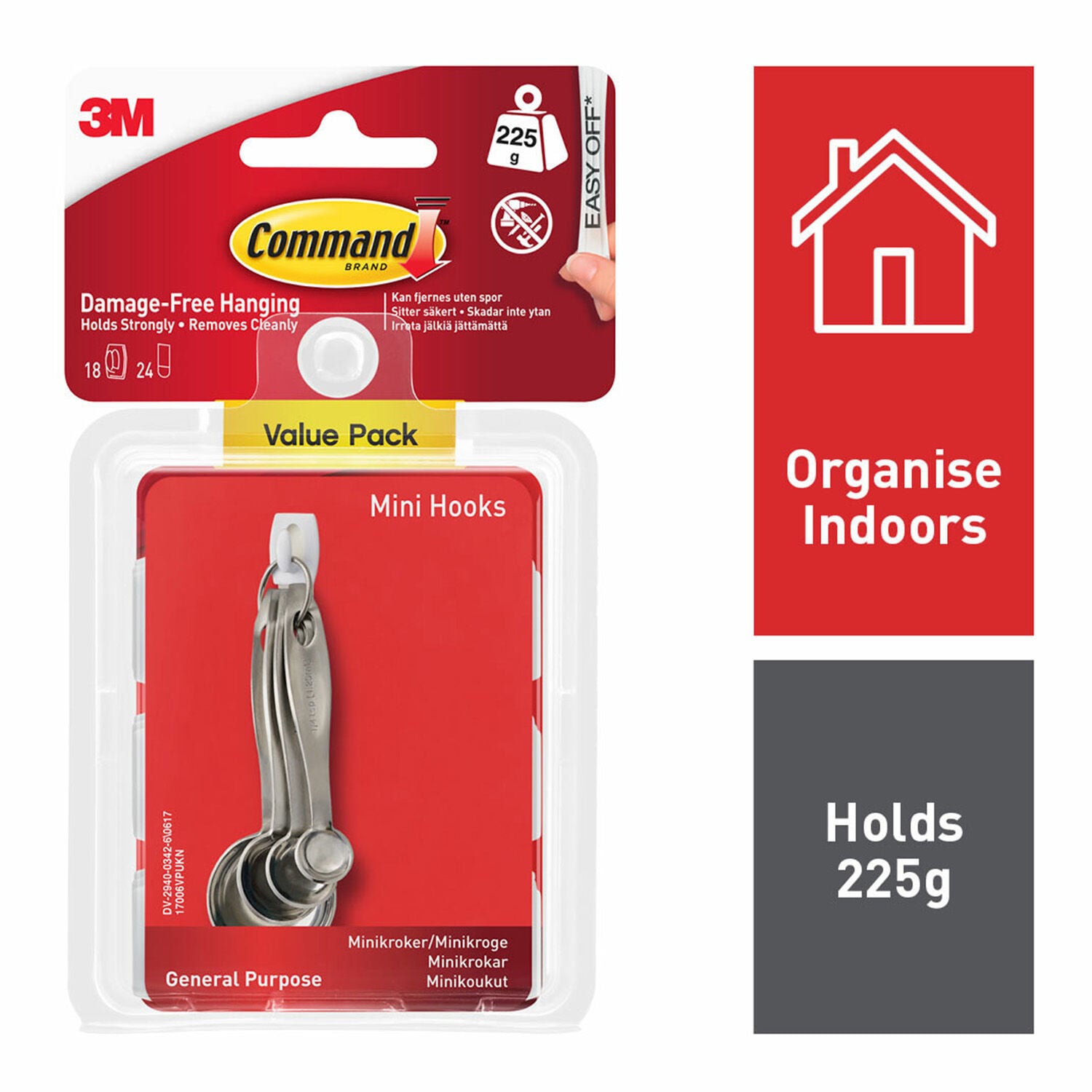 Command 24 Small Strips & 18 Hooks - Home Store + More