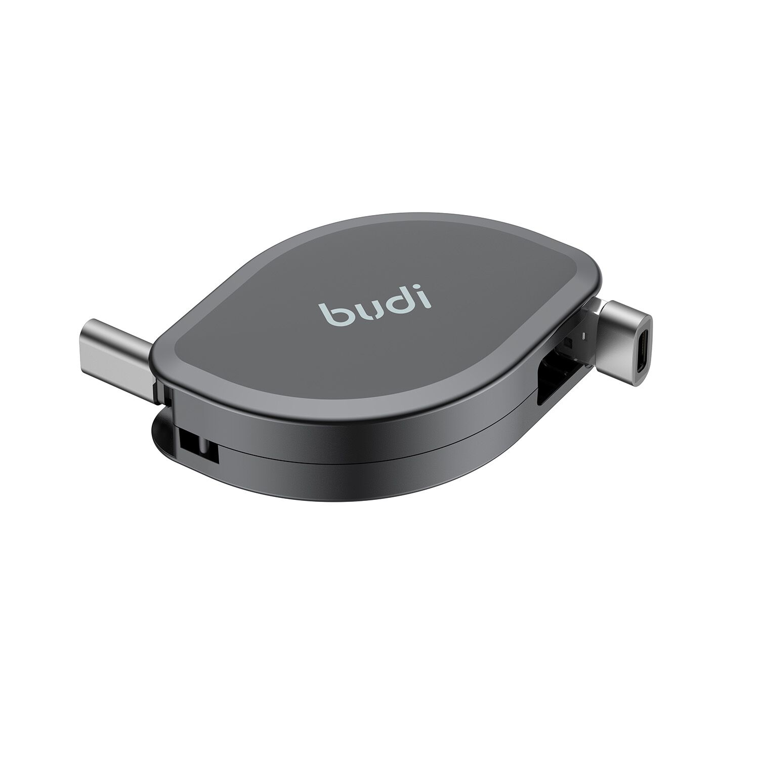 Budi Black 4 in 1 Retractable Charger & Sync Cable - Home Store + More