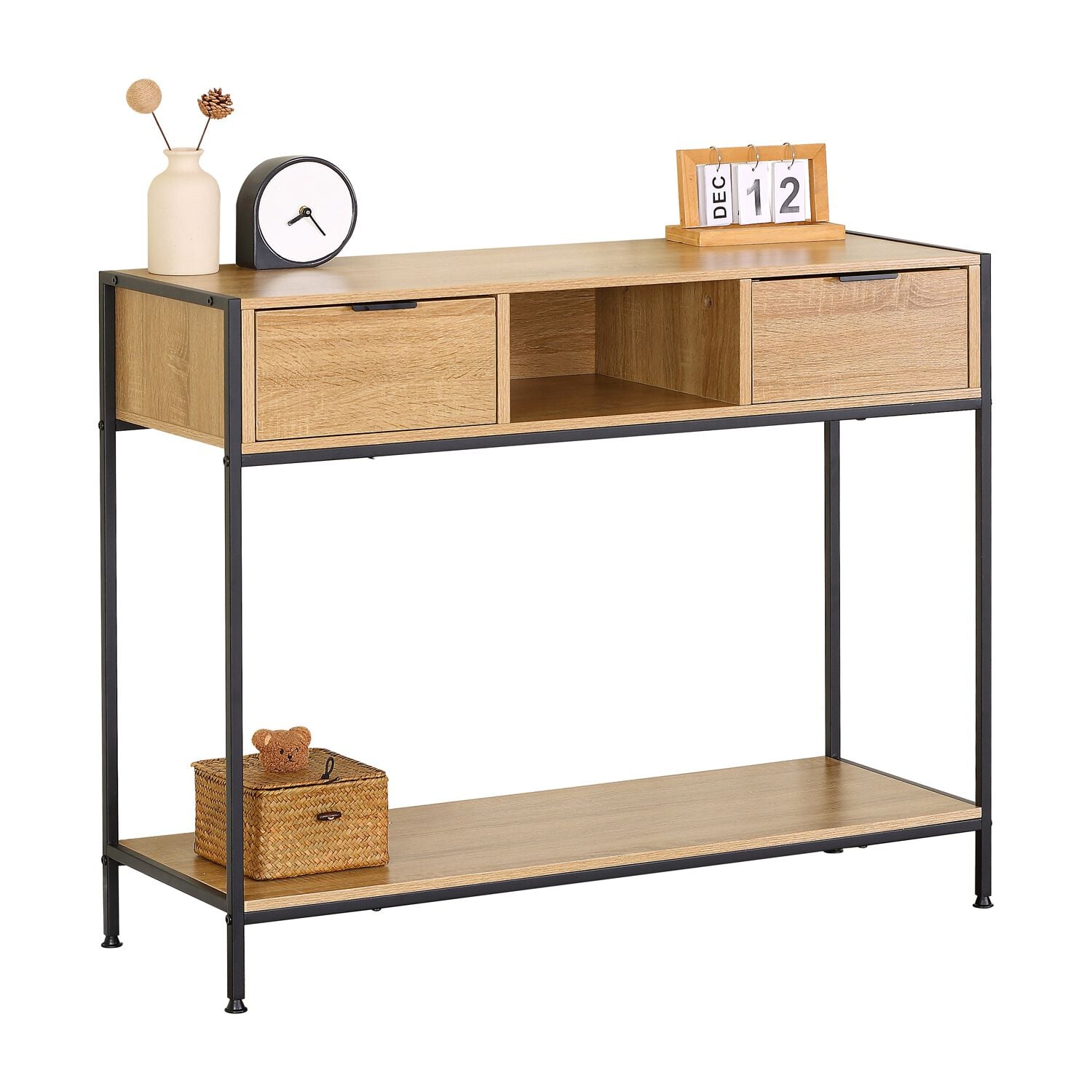 Bergstrom Console Oak - Home Store + More