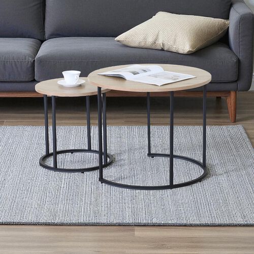 Bergstrom Set of 2 Coffee Table Oak - Home Store + More