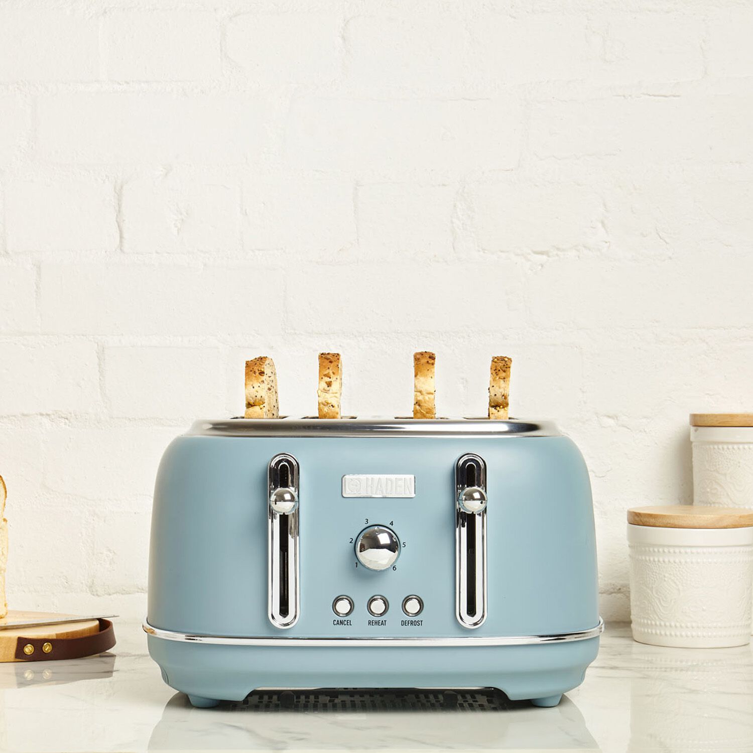 Haden Highclere 4 Slice Blue Toaster - Home Store + More