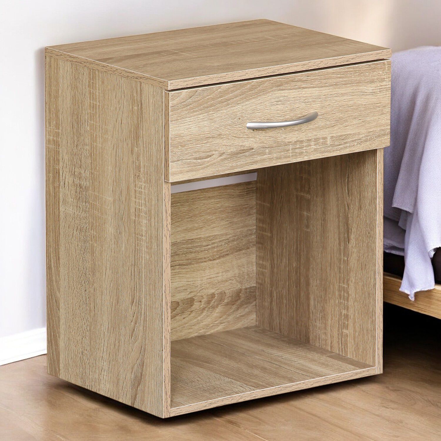 Mayfair Oak Effect 1 Drawer Bedside Locker - Home Store + More