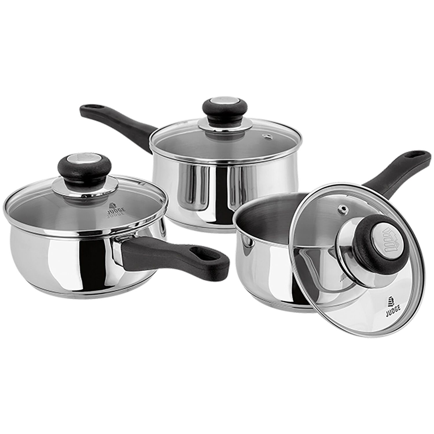 Judge Vista 3 Piece Saucepan Set Home Store More