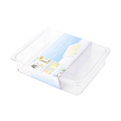 Fridge & Freezer Organiser With Lid 22.1x17.2x5cm - Home Store + More