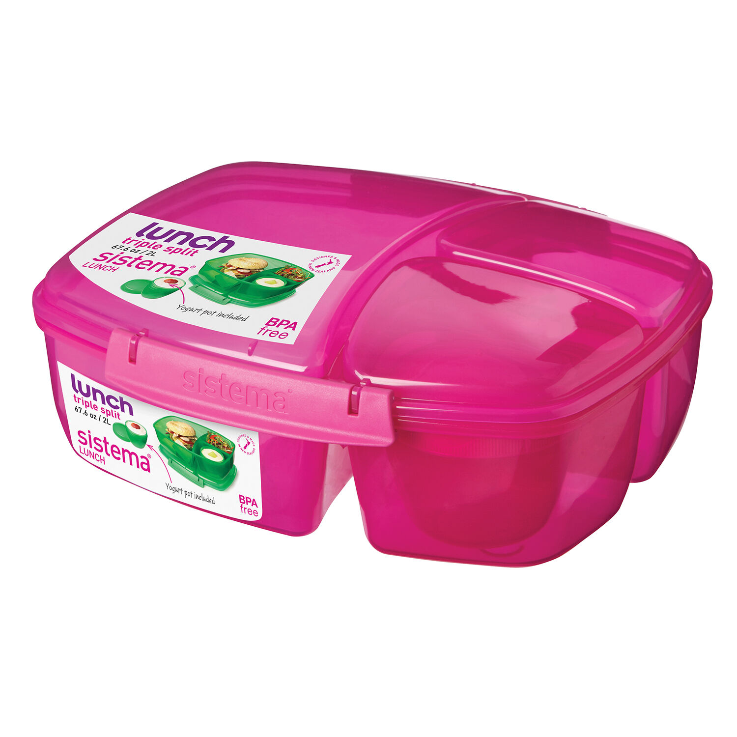 Sistema Triple Split Lunch Box with Yogurt Pot - Home Store + More