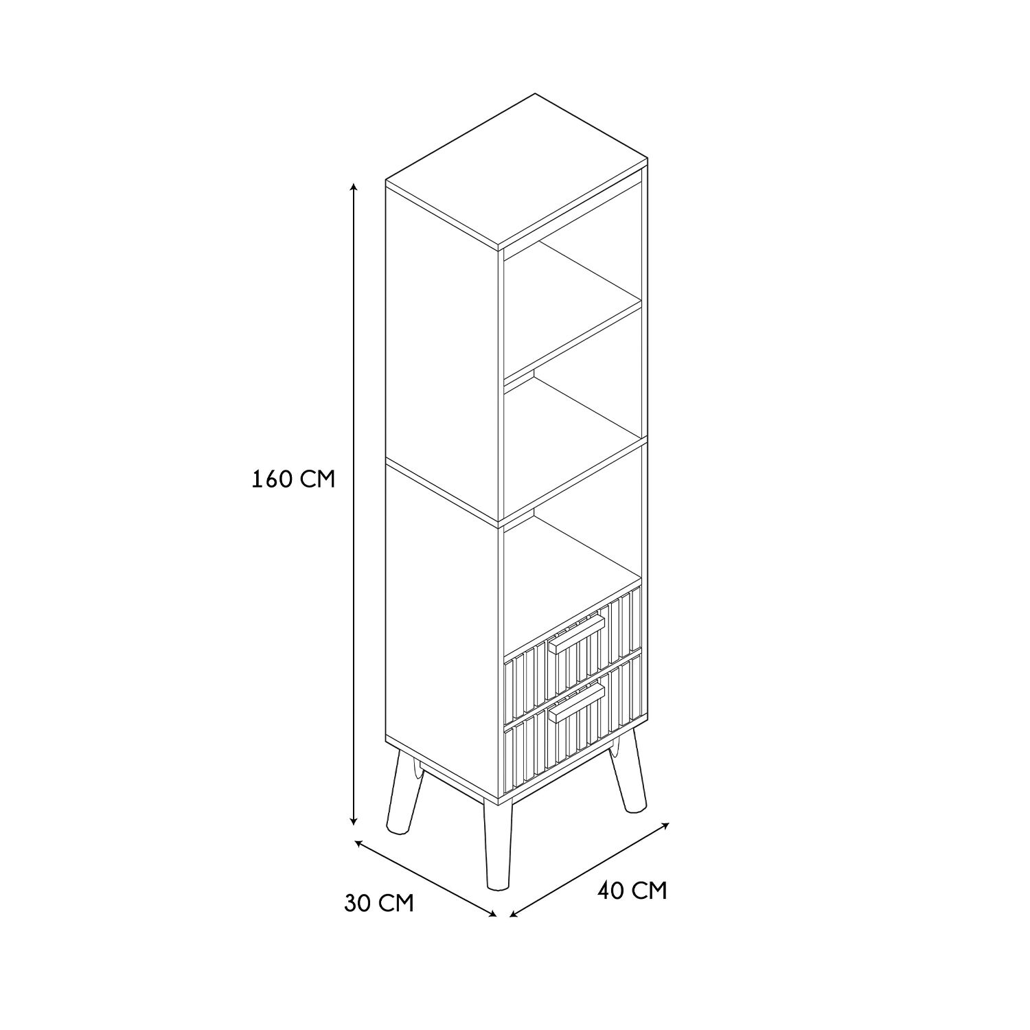 Klaus 2-Drawer Column Cabinet - Home Store + More