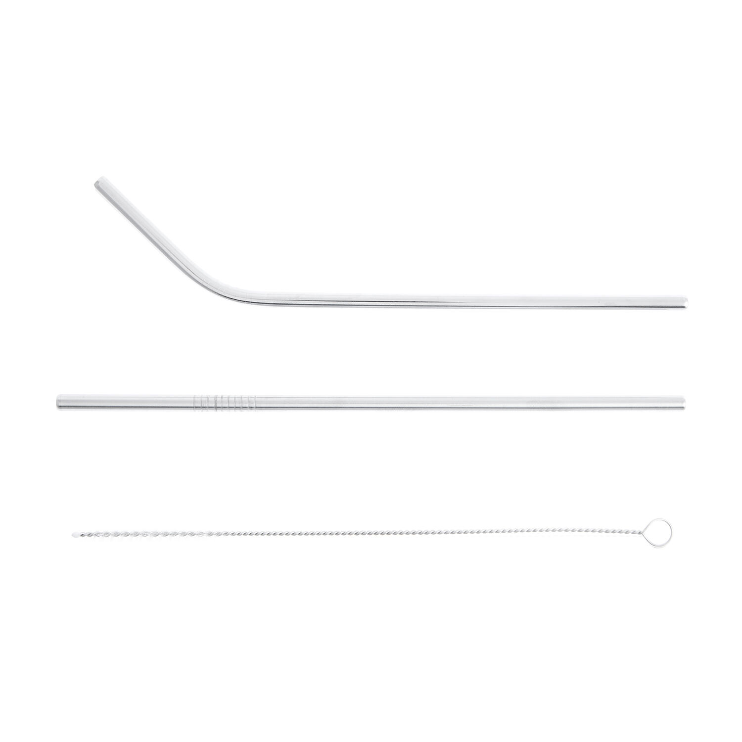 Stainless Steel Straight and Curved Straws - Home Store + More