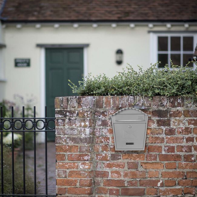 Steel Letterbox Classic French Grey - Home Store + More