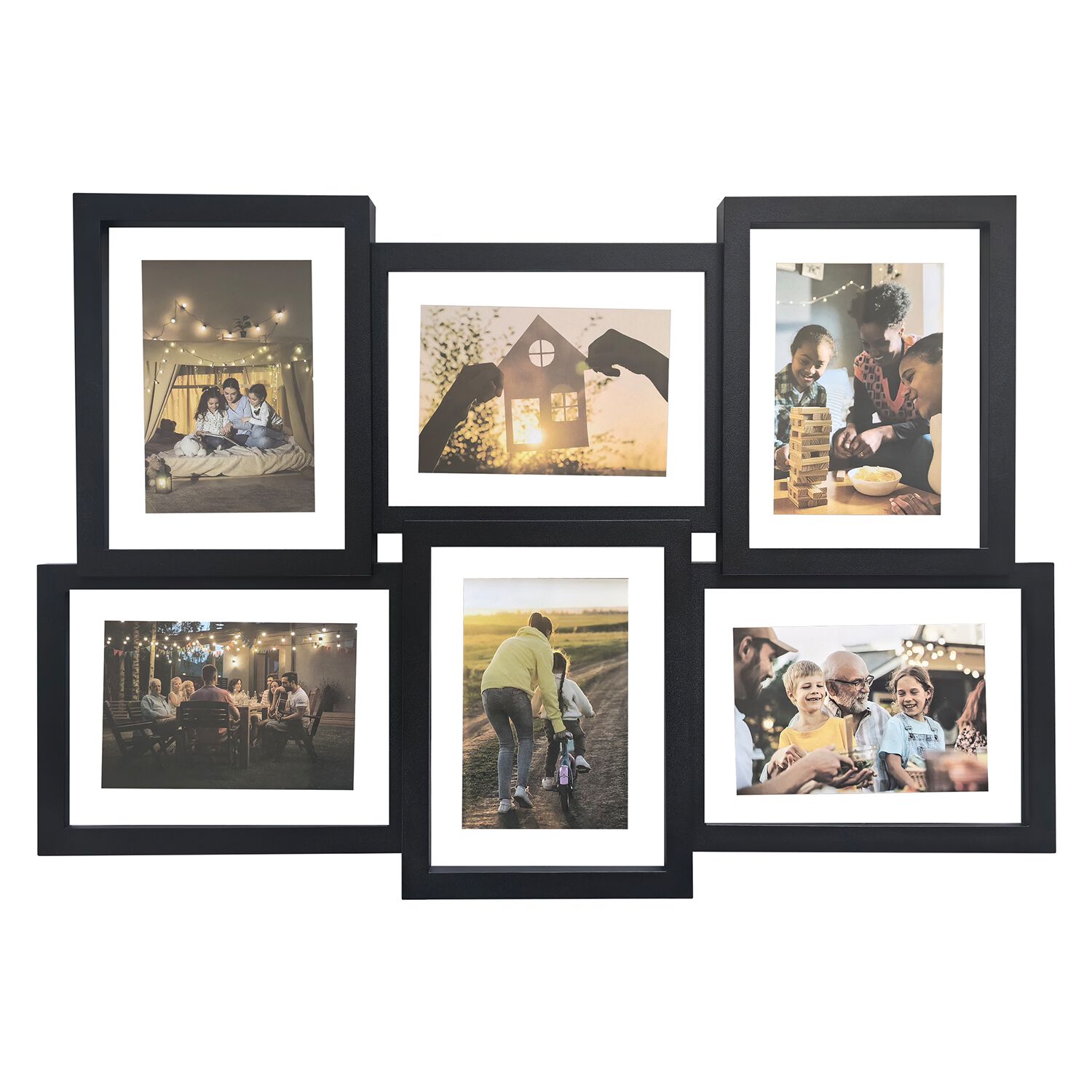 6 Multi Aperture Photo Frame Black - Home Store + More