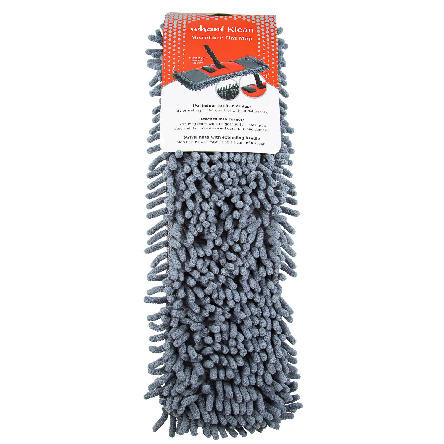 Wham Klean Noodle Microfibre Flat Mop Head - Home Store + More