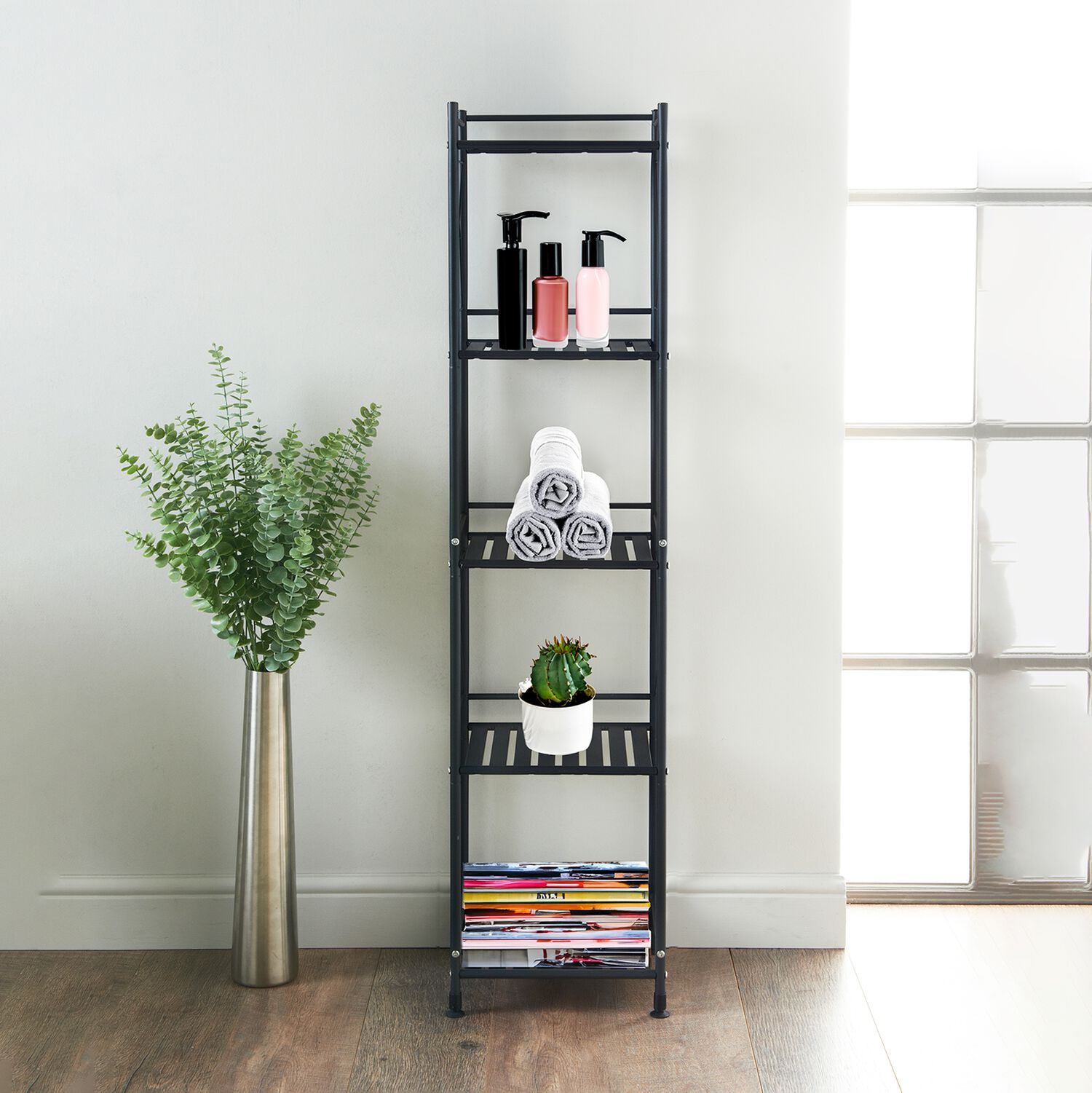 Causeway Bay 5-Tier Black Shelving Unit - Home Store + More