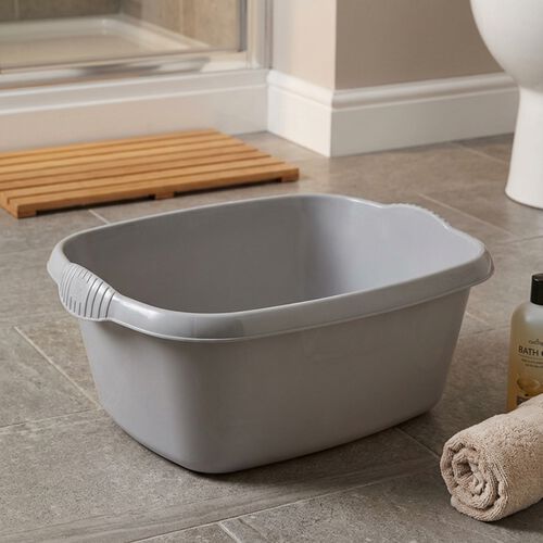 Silver Rectangular Basin - Home Store + More