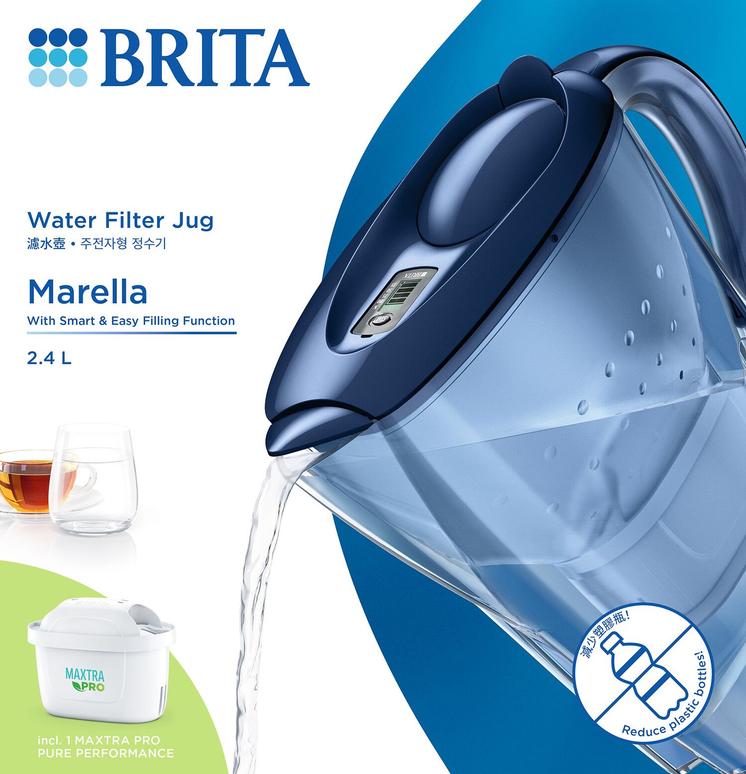 Brita Marella MXPRO Blue Water Jug - Home Store + More