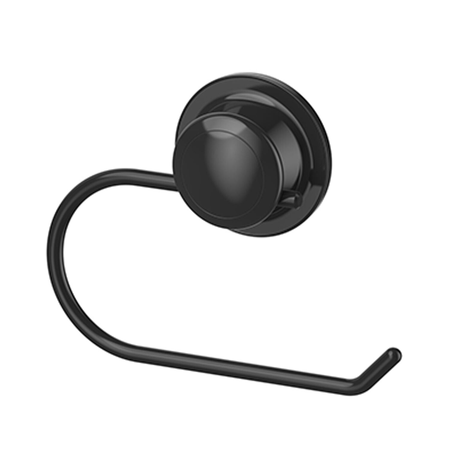 Black Toilet Roll Holder with Suction Fix - Home Store + More