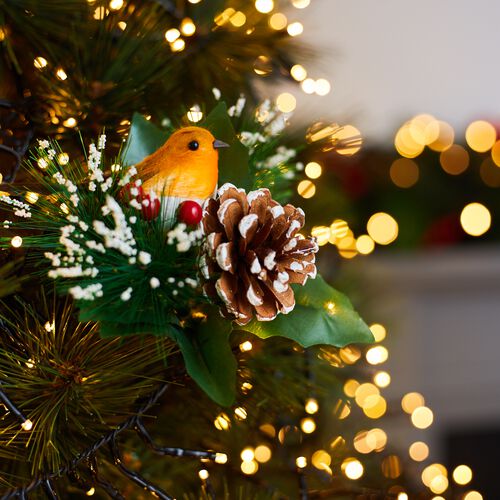 Robin With Pine Cone Christmas Decoration - Home Store + More