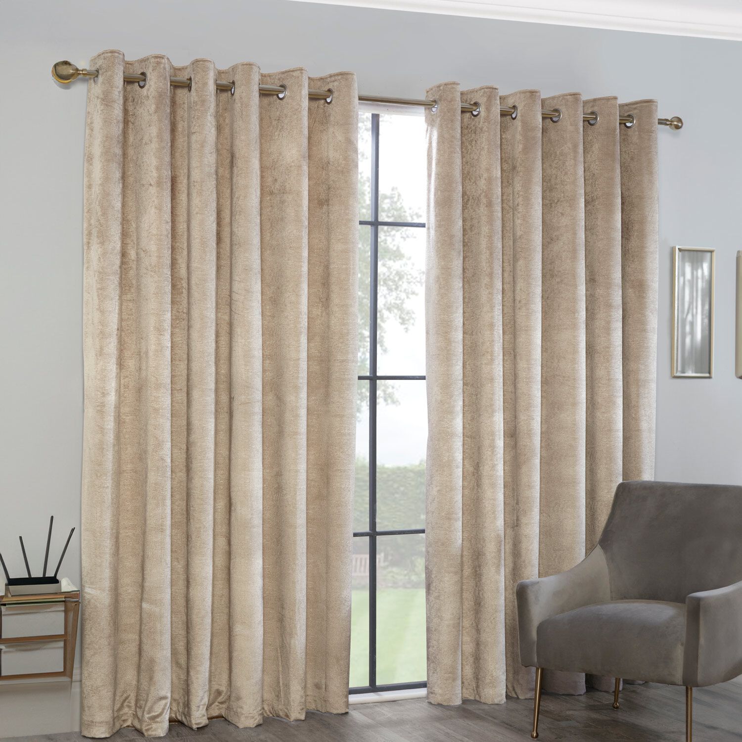 Blackout & Thermal Banded Gold Curtains - Home Store + More