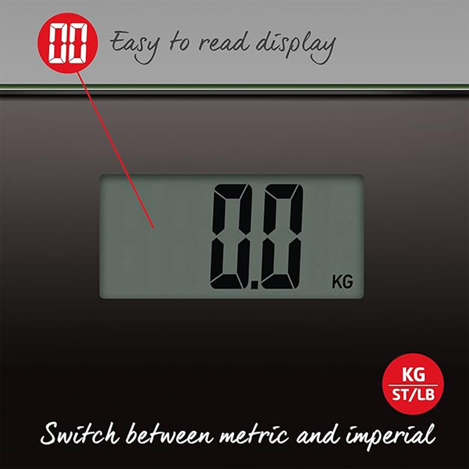 Salter Large Display Electronic Glass Scale Black - Home Store + More