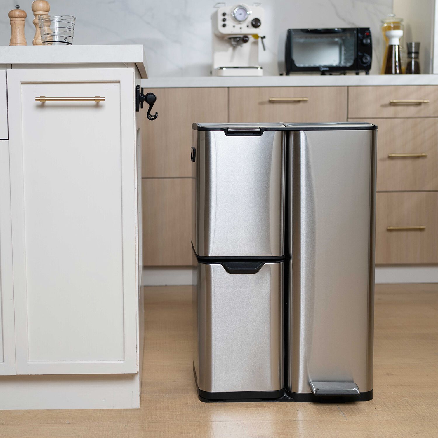 Nordhaus 60L Triple Compartment Recycling Bin - Home Store + More