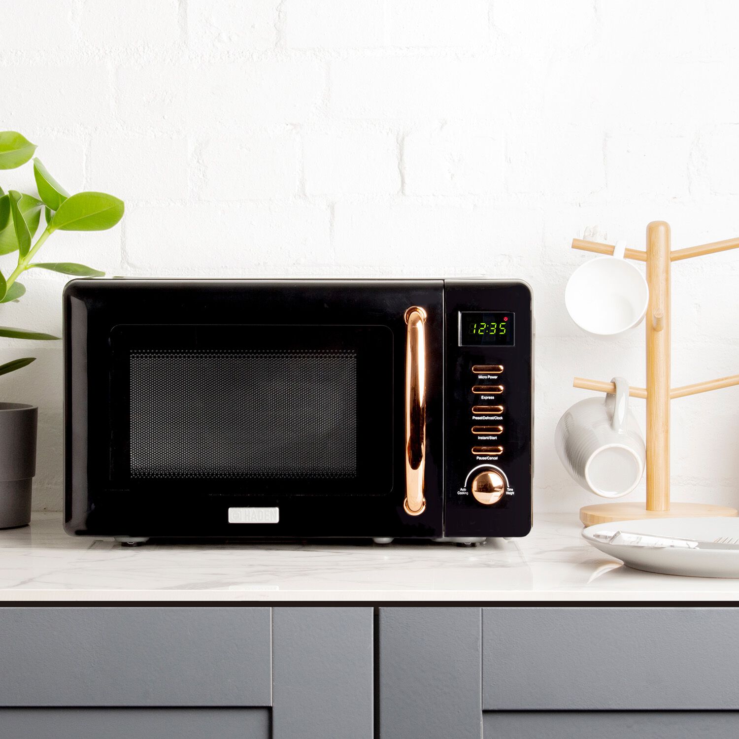 Haden 800W Black & Copper 20L Microwave - Home Store + More