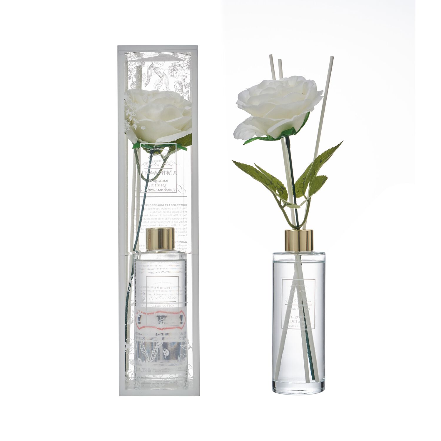 Ambianti Clean Cotton Faux Flower Reed Diffuser - Home Store + More