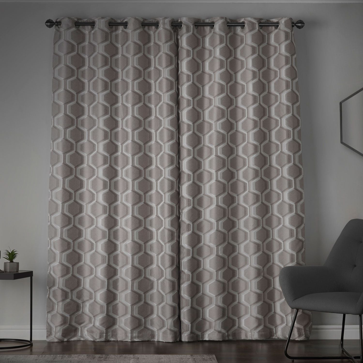 Tonal Geo Curtains - Home Store + More