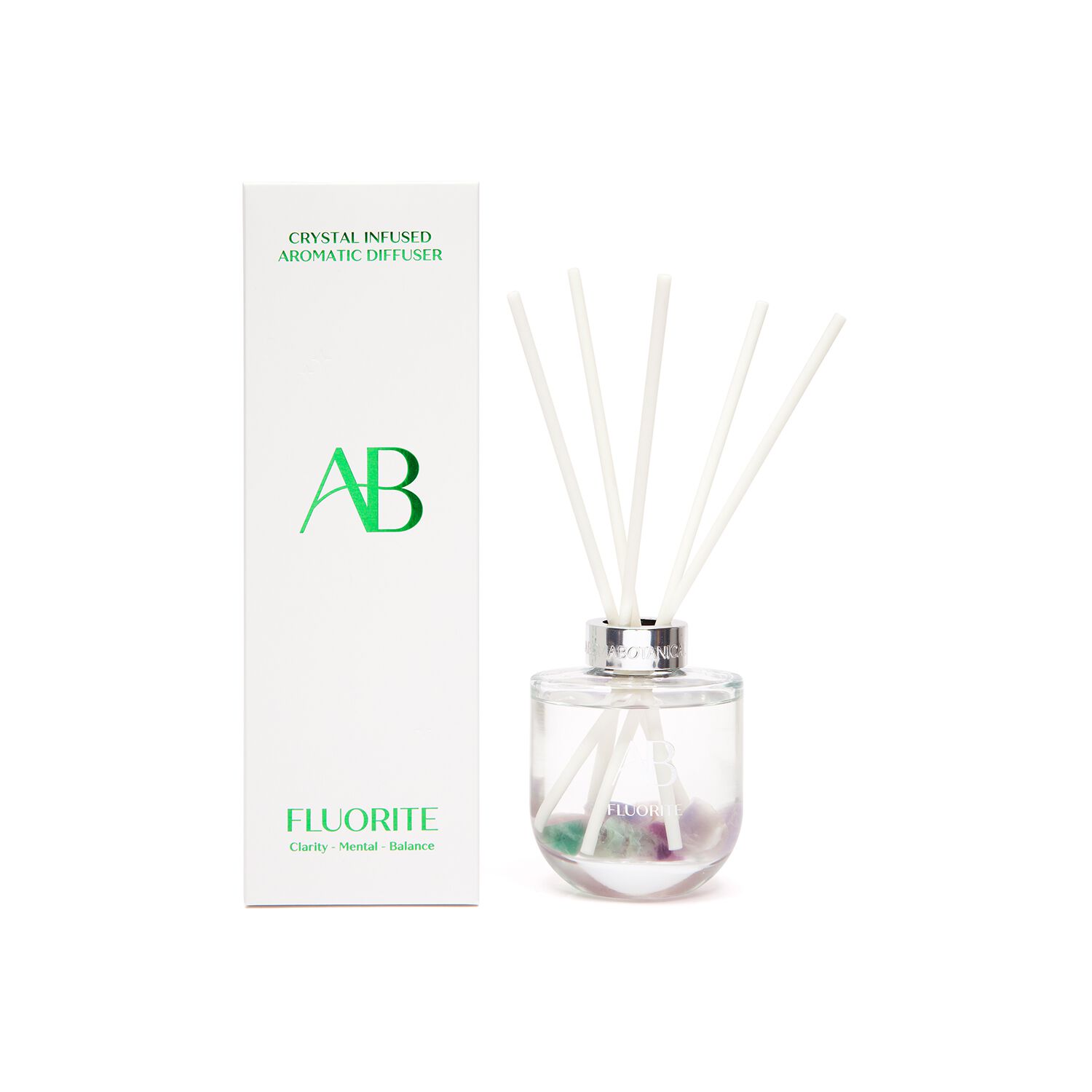 Aromabotanical Crystal Fluorite Reed Diffuser - Home Store + More