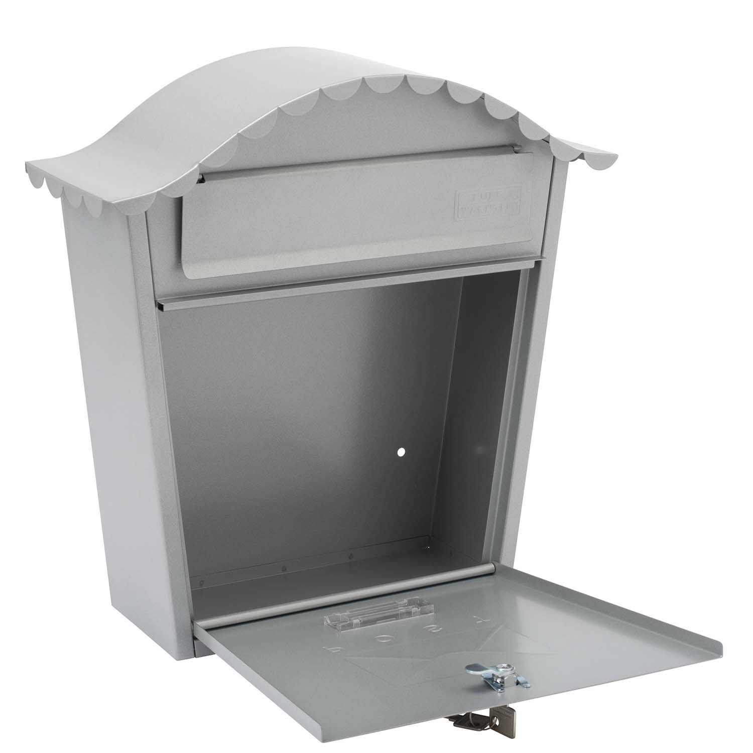 Steel Letterbox Classic French Grey - Home Store + More