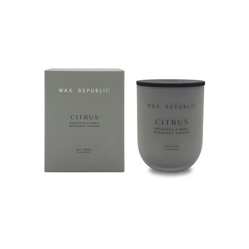 Wax Republic Citrus Grapefruit Basil Large Candle - Home Store + More
