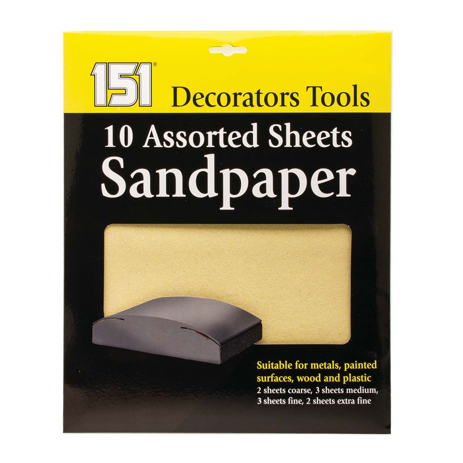 Assorted Sheets Sandpaper 10Pk - Home Store + More