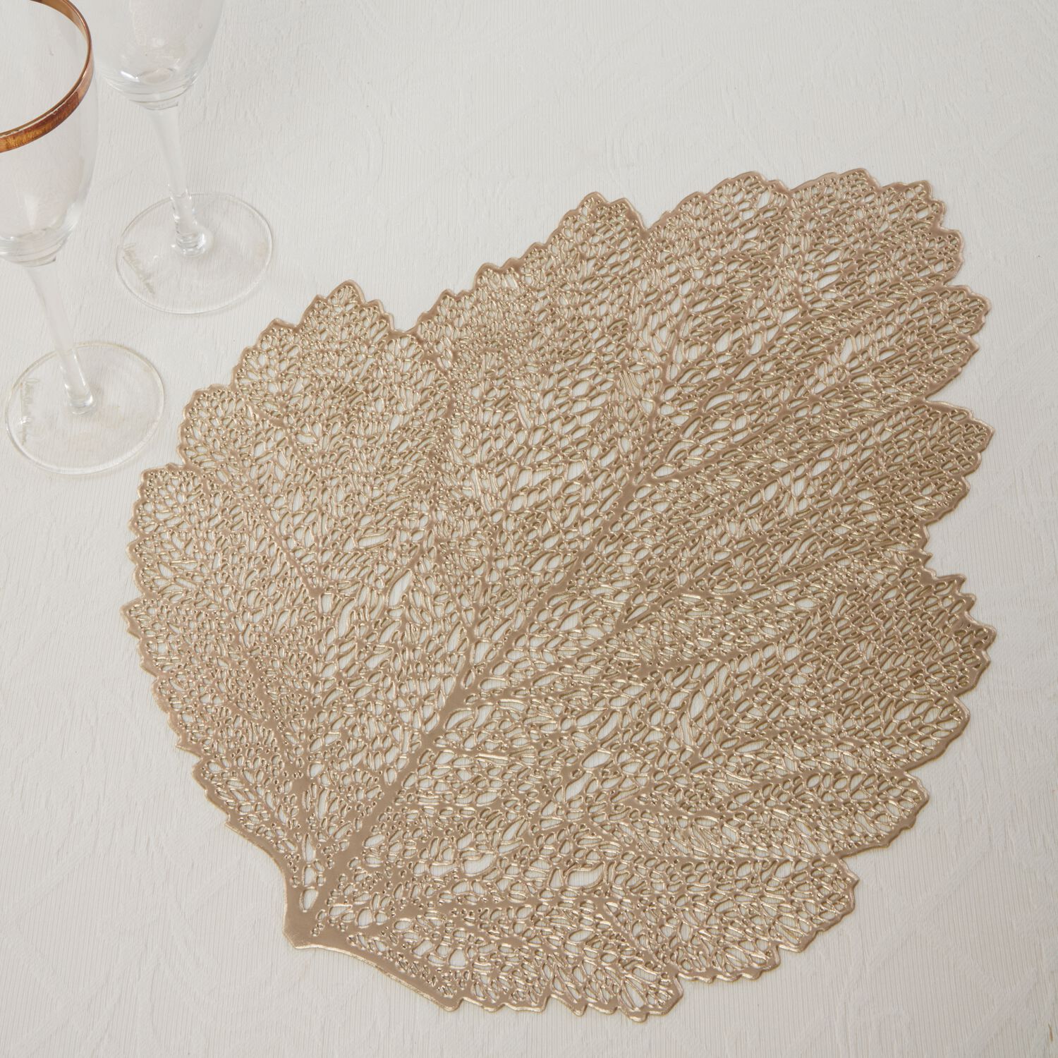 Leaf Placemat - Gold - Home Store + More