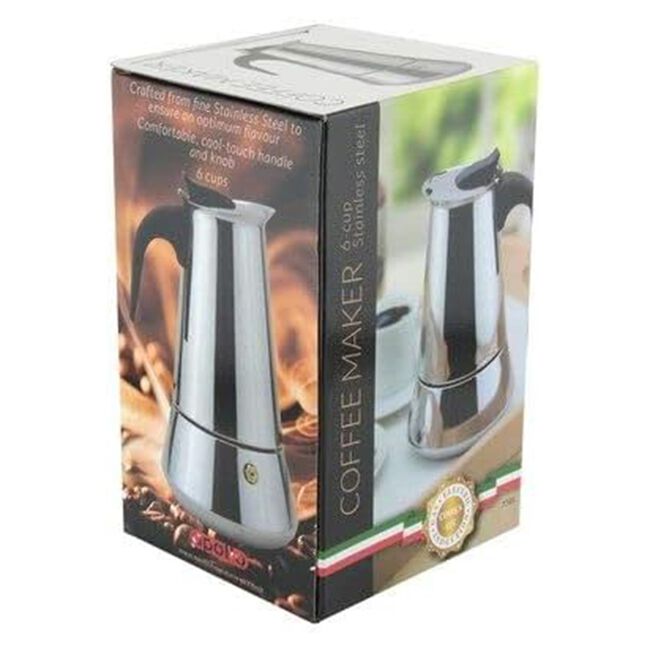Apollo Stainless Steel 6 Cup Espresso Coffee Maker - Home Store + More