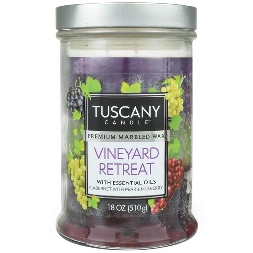 Tuscany Triple Pour Candle Vineyard Retreat 18oz - Home Store + More