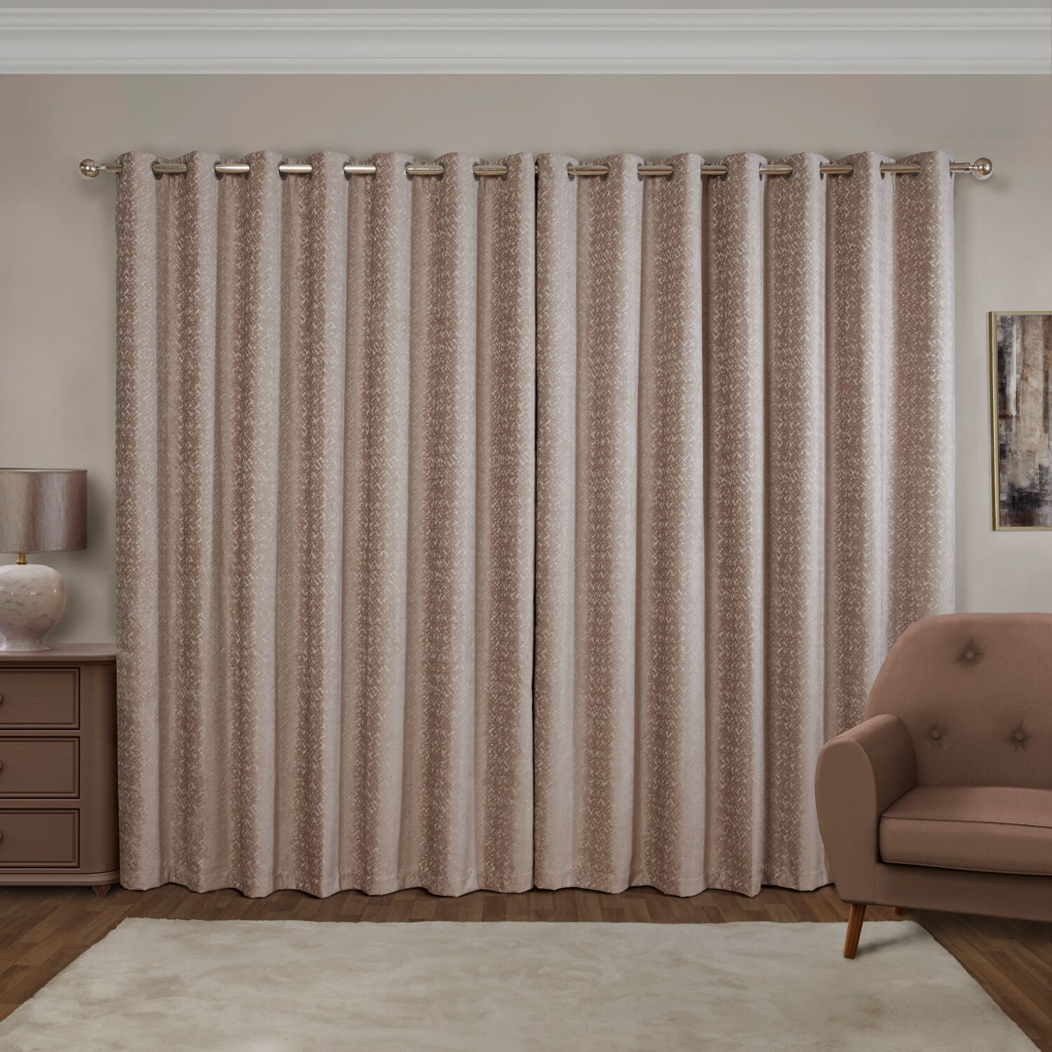 Blackout & Thermal Rustic Putty Curtains - Home Store + More