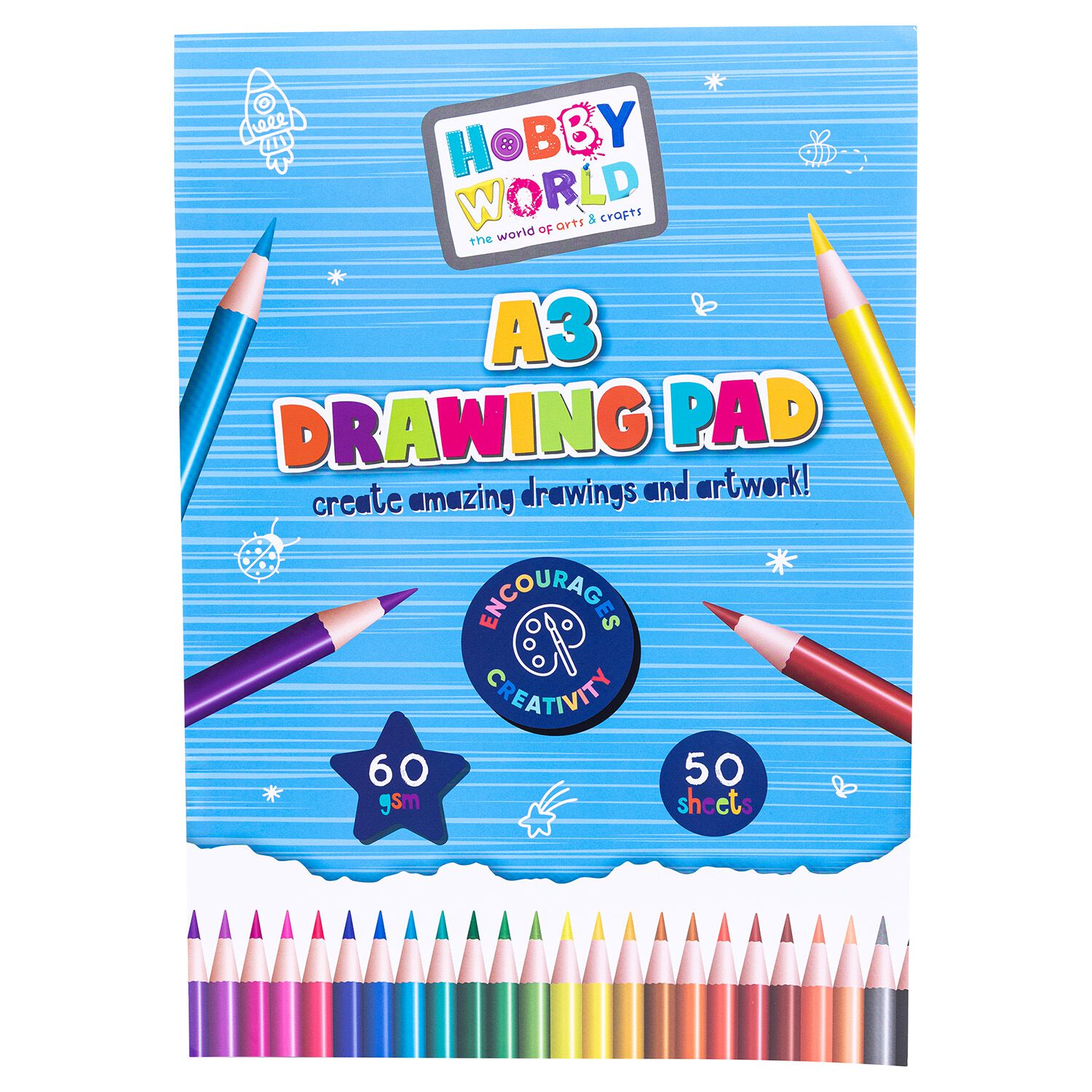 Hobby World A3 Drawing Pad - 50 Sheets - Home Store + More