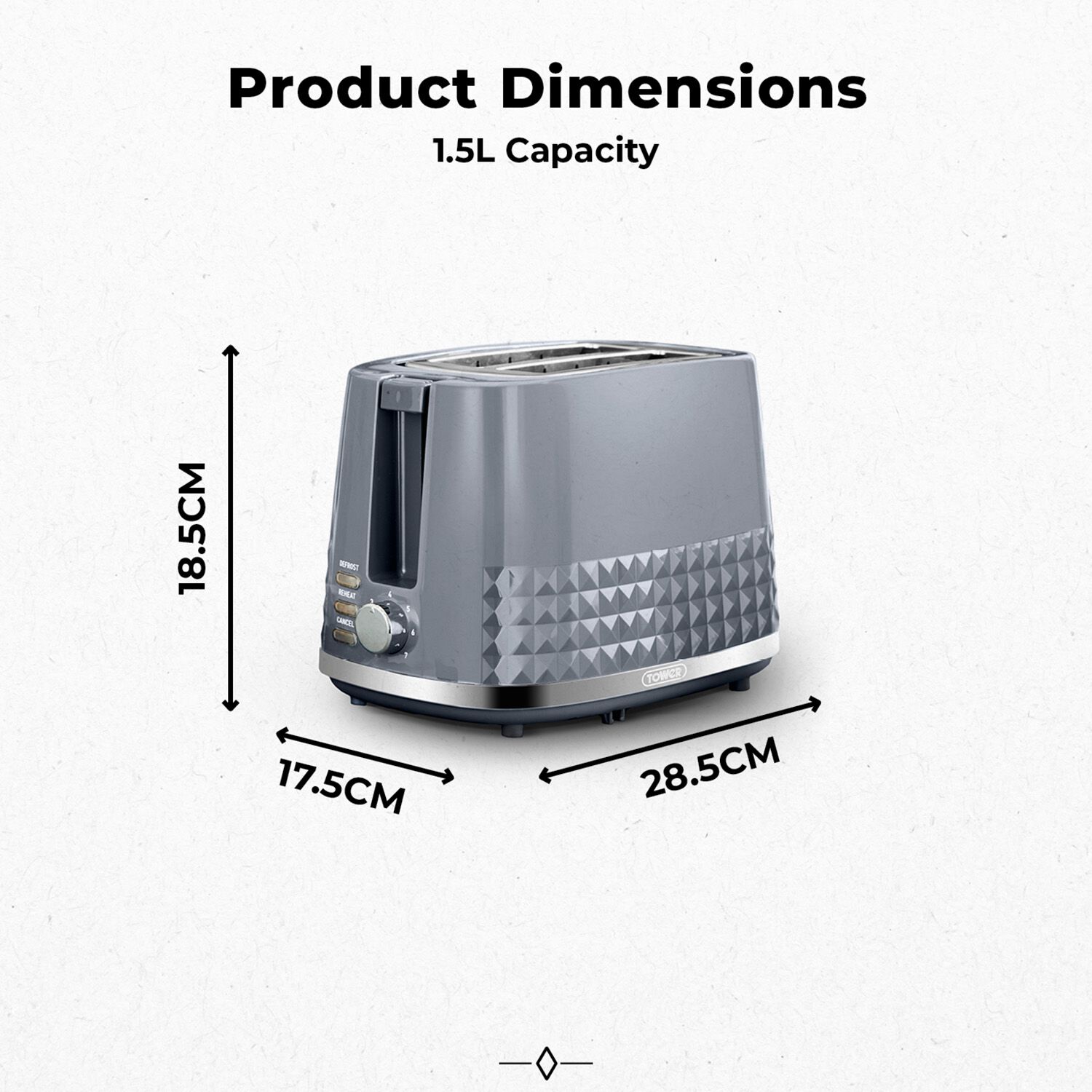 Tower Solitaire 2 Slice Toaster - Home Store + More