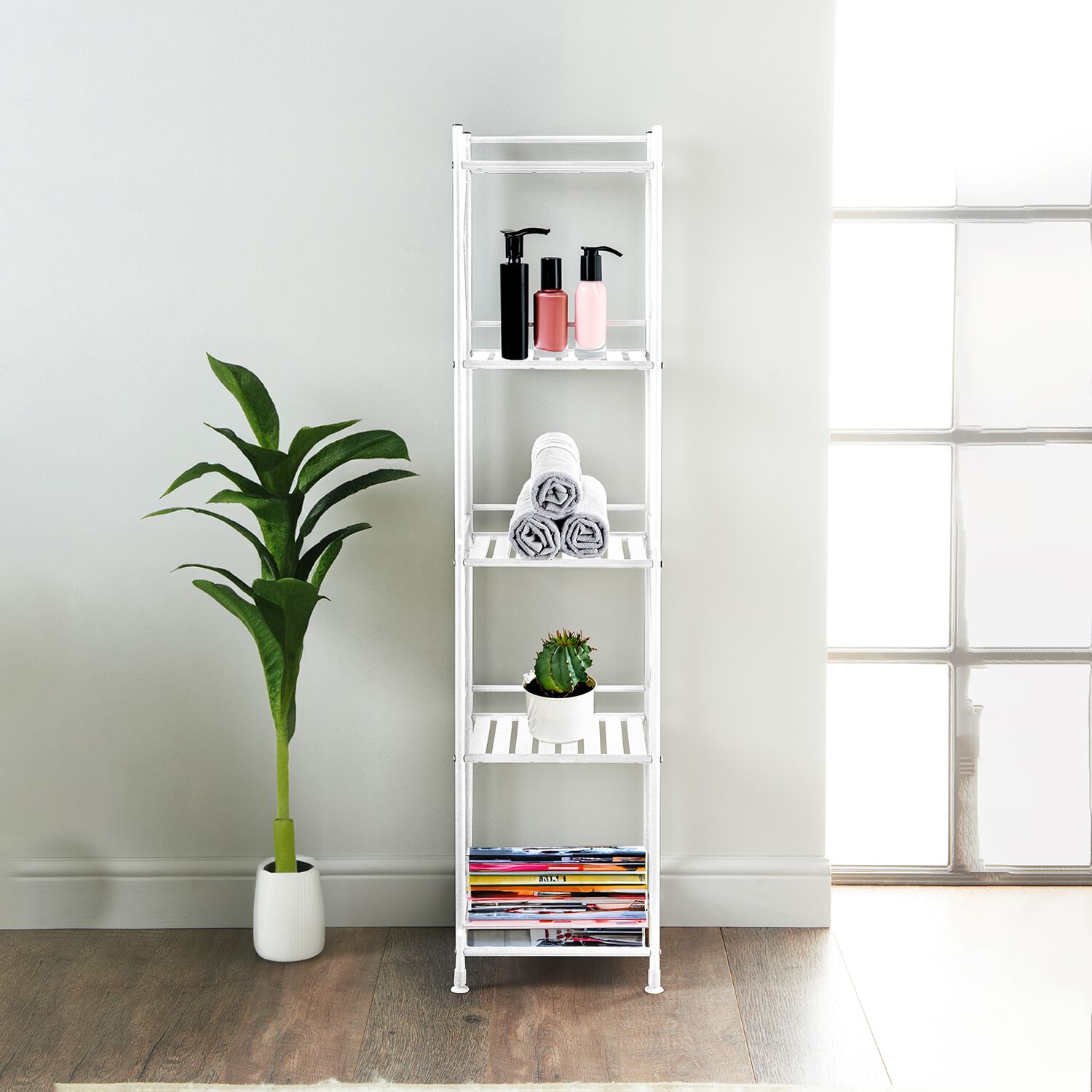 Causeway Bay 5-Tier White Shelving Unit - Home Store + More