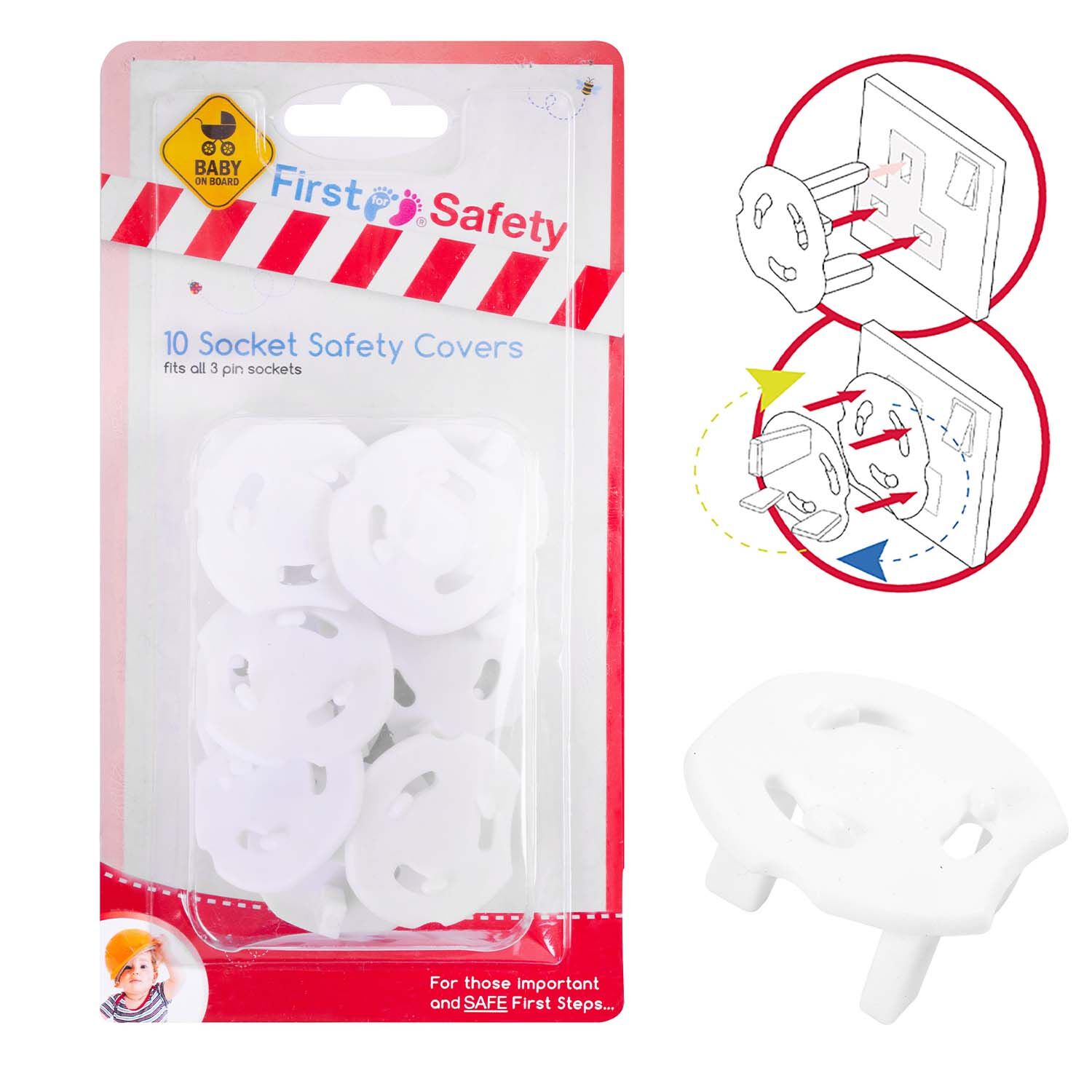 Socket Safety Covers 10 Pack - Home Store + More