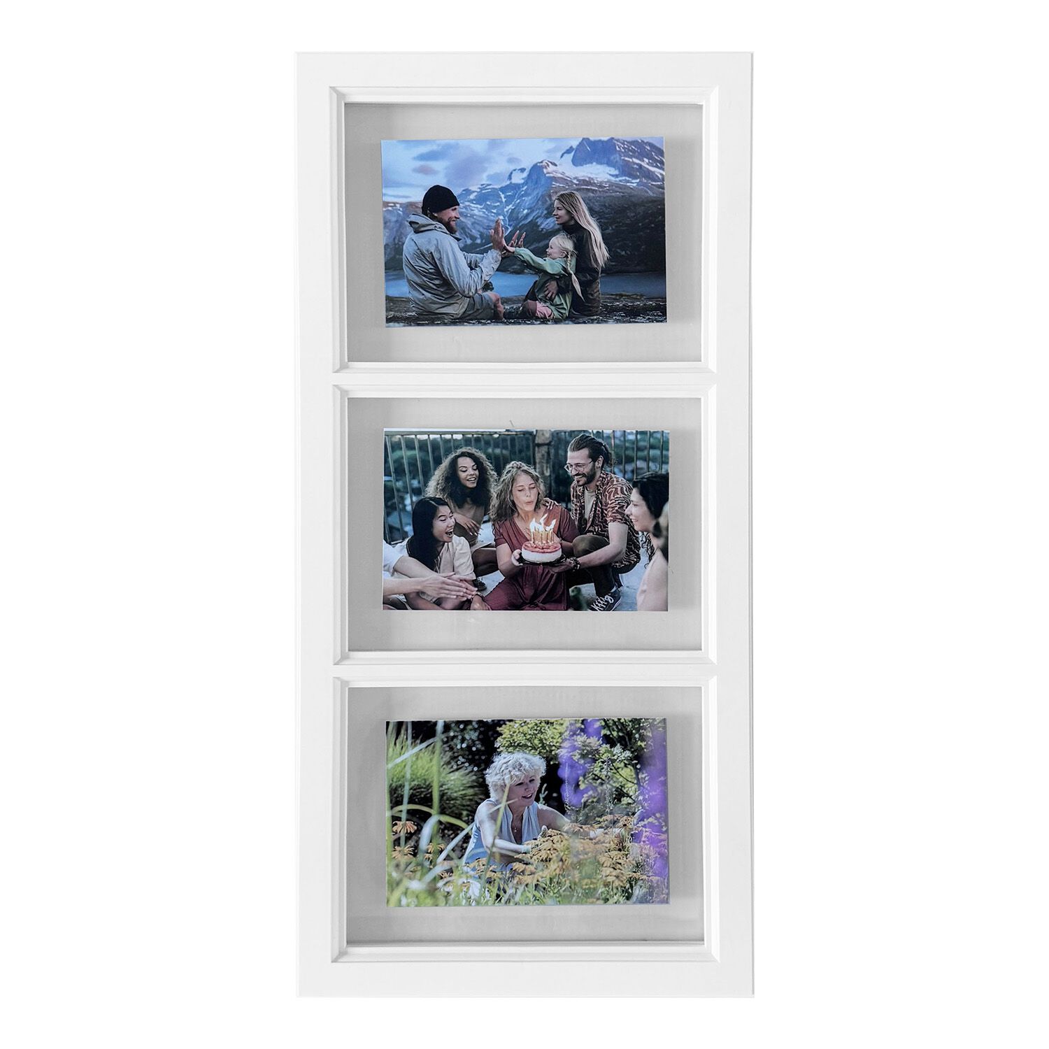 multiple picture frame white