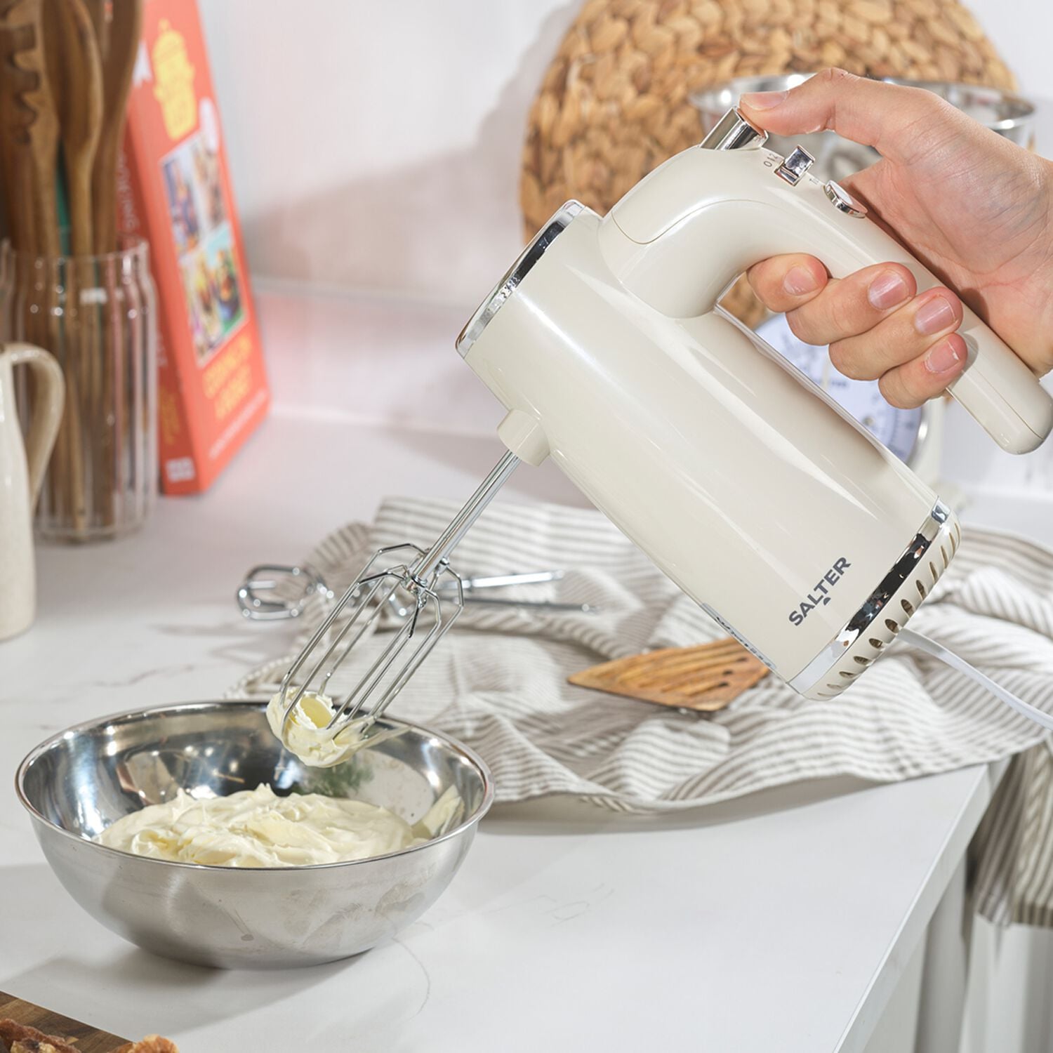 Salter Retro Cream Hand Mixer - Home Store + More